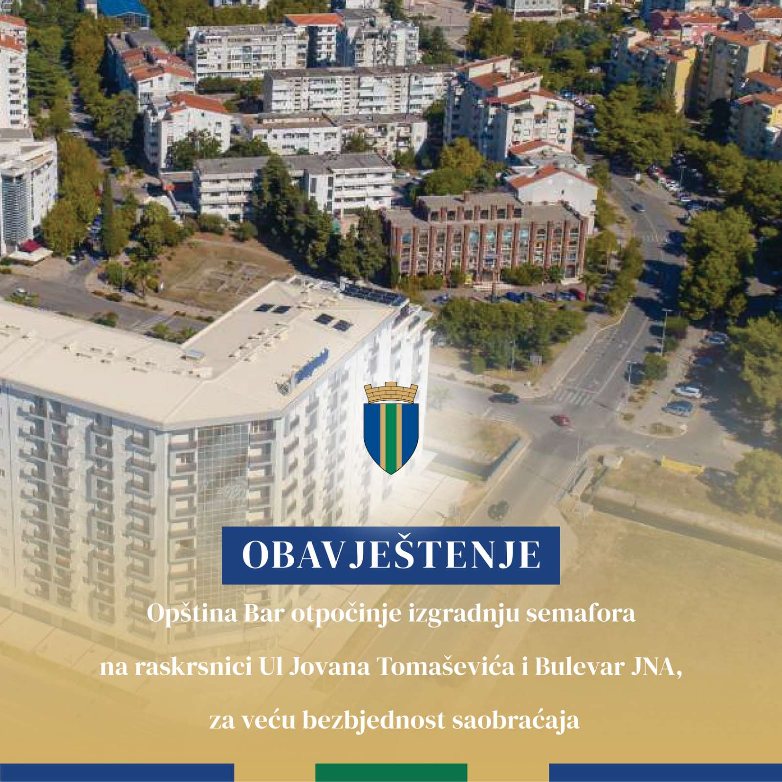 Opština Bar: Semafori na raskrsnici kod Volija za veću bezbijednost ...