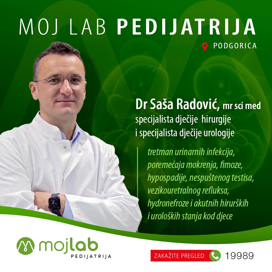 Dr Saša Radović, mr sci med u Pedijatriji Moj Lab - CdM
