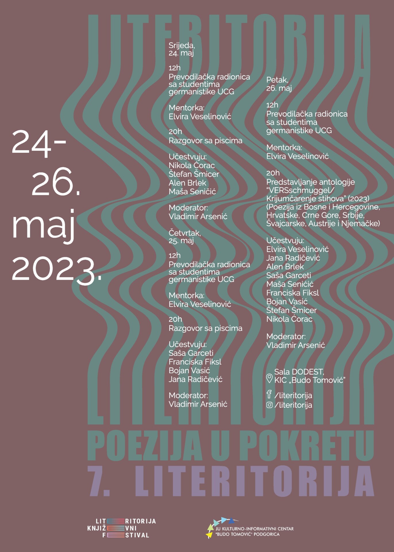 KIC spreman za maj: Književni festival "LiTeritorija", revija "Novinarstvo i film", koncert Boža ...