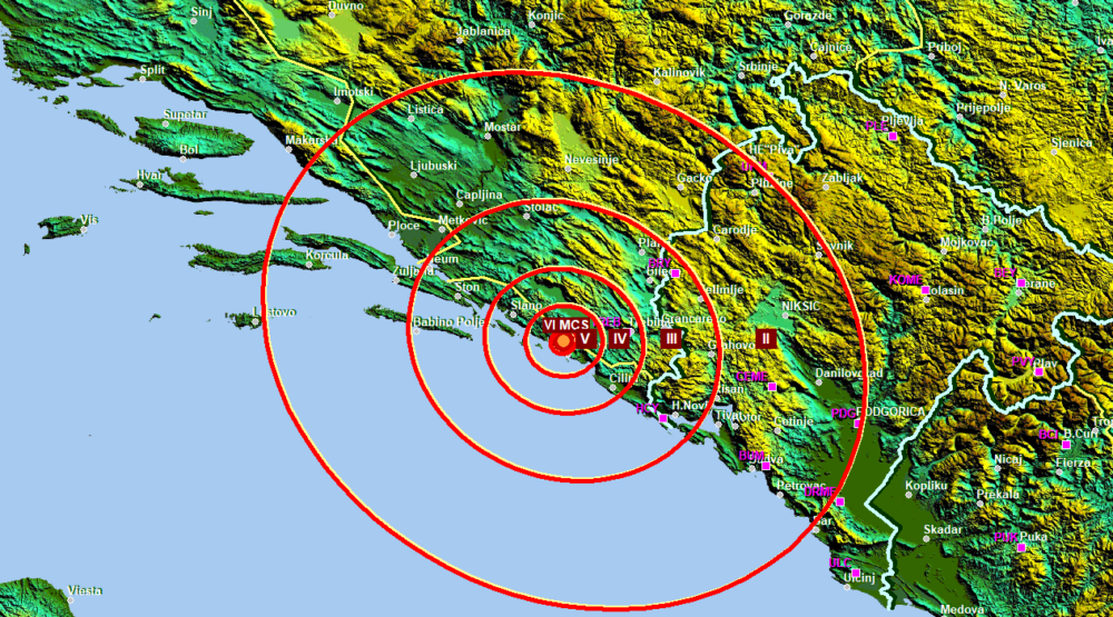 Zemljotres u Dubrovniku, osjetio se i u Crnoj Gori - CdM