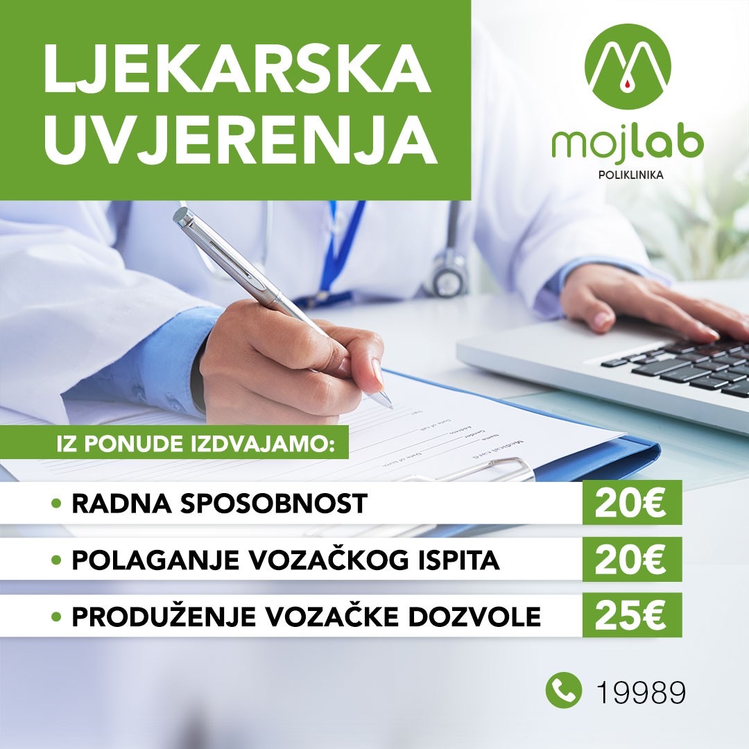 Izdavanje ljekarskih uvjerenja stručno, brzo i povoljno! - CdM