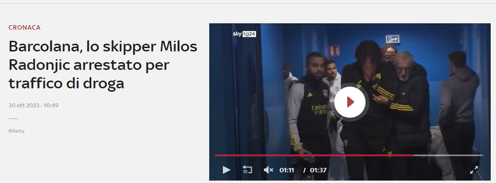 Miloš Radonjić uhapšen u Trstu, SAD ga traže zbog šverca kokaina - CdM