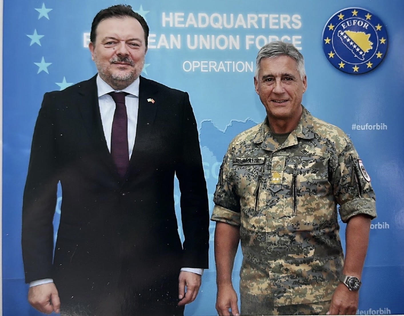 Perović sa komandantkinjom NATO štaba u Sarajevu i komandantom misije EUFOR Althea - CdM