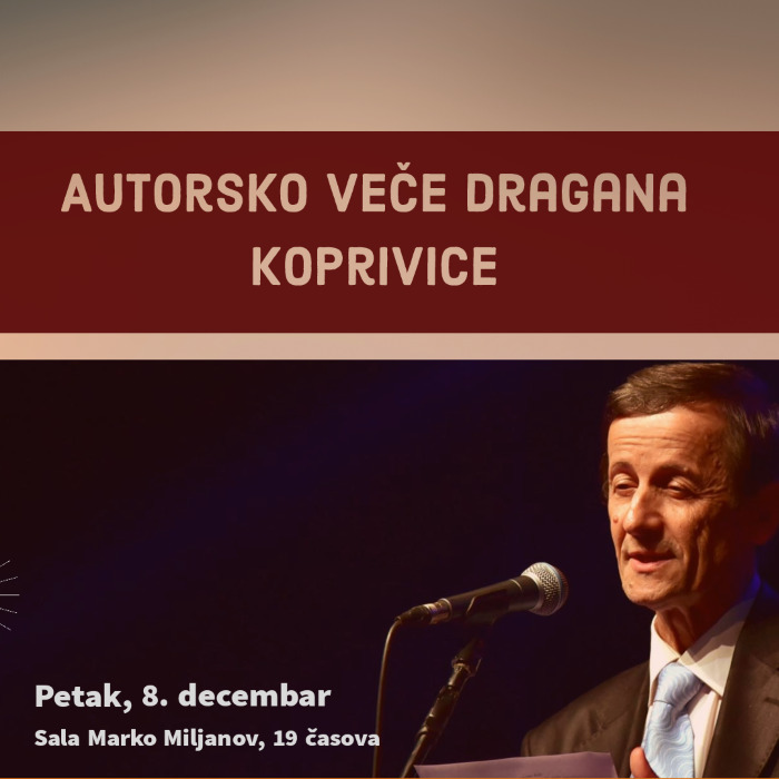 Autorsko veče Dragana Koprivice u biblioteci Radosav Ljumović - CdM