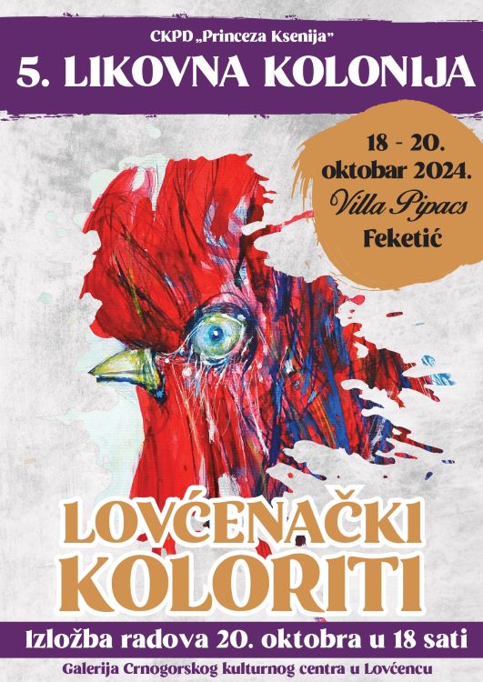 Peta likovna kolonija „Lovćenački koloriti” u galeriji Crnogorskog kulturnog centra u Lovćencu - CdM