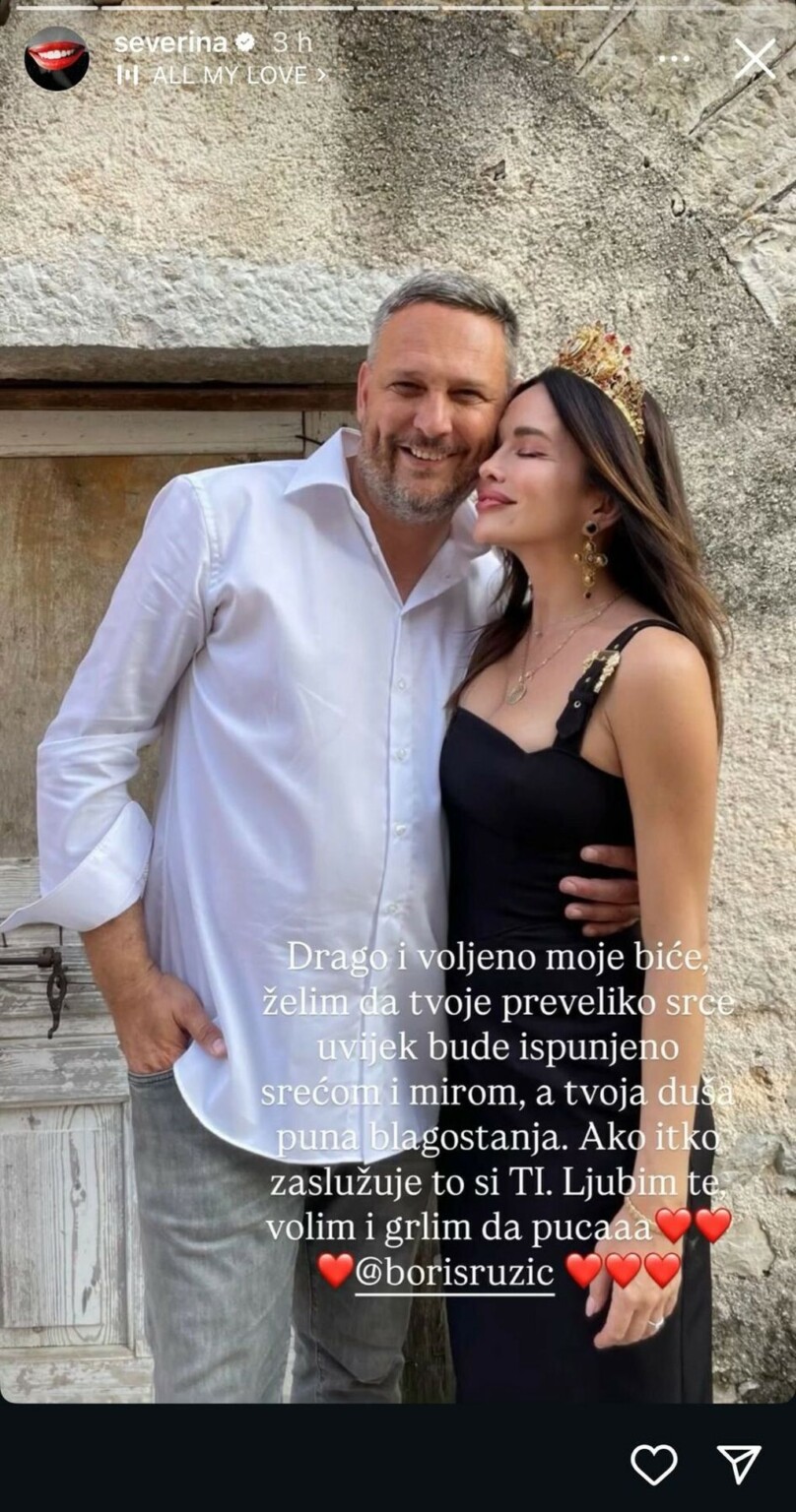 Severina ne skriva emocije prema posebnom muškarcu u njenom životu ...